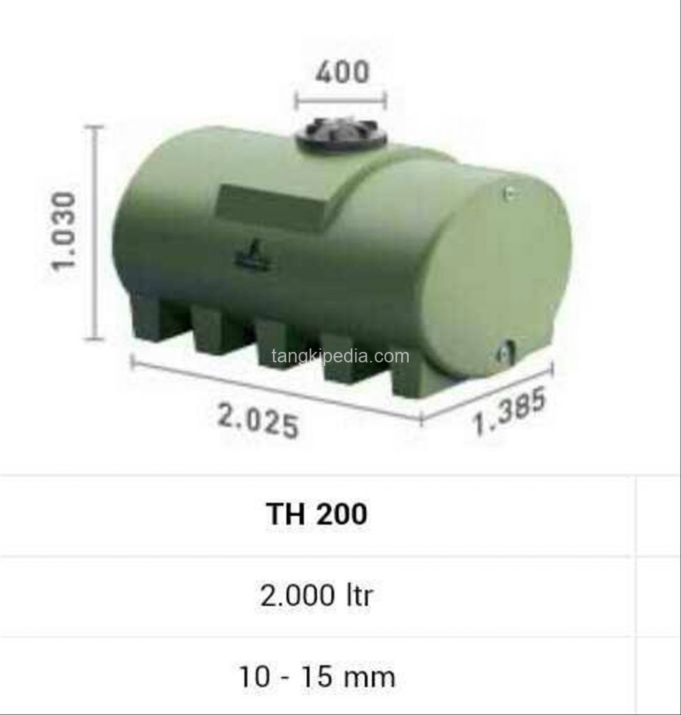 Agen Tangki Air Horizontal Penguin TH200 2000 Liter | Agen Tangki Air ...